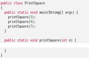 Solved public class PrintSquare { public static void | Chegg.com
