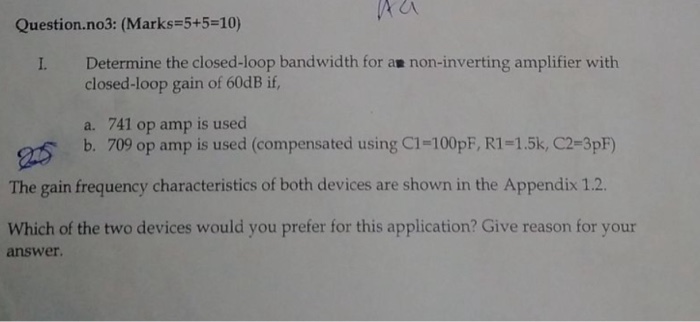 Determine The Closed Loop Bandwidth For A