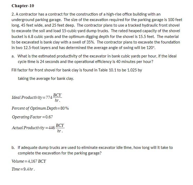 Solved Chapter 10 2. A contractor has a contract for the | Chegg.com