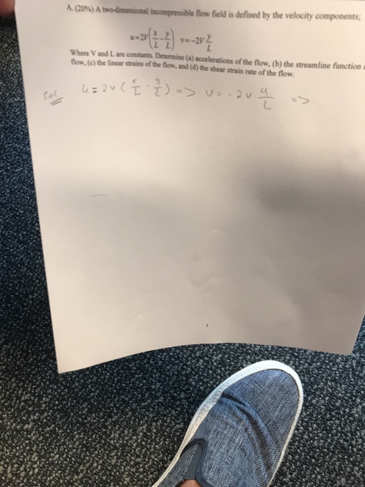 Solved A two-dimensional incompressible flow field is | Chegg.com