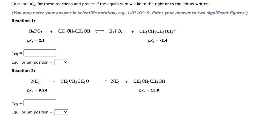 Solved Calculate Keq for these reactions and predict if the | Chegg.com