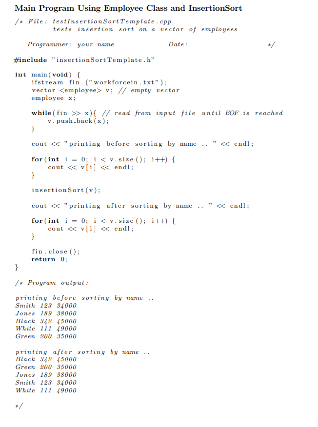 Solved Inside workforcein.txt: Smith 123 34000.00 Jones 189 | Chegg.com