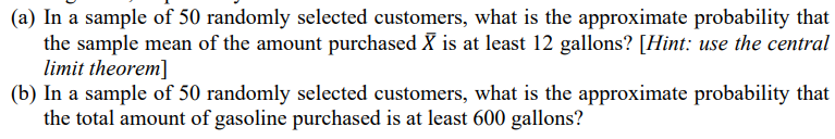 Solved 6. Let X represent the amount of gasoline (gallons) | Chegg.com