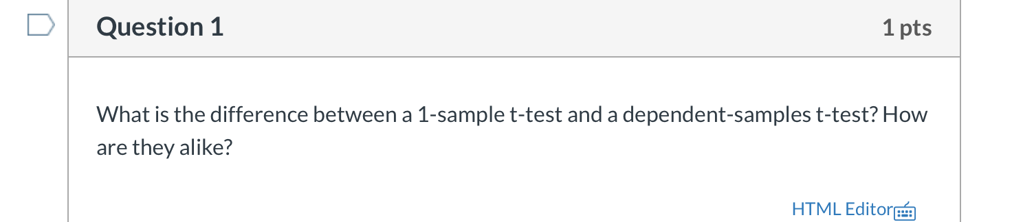 Solved Question 1 1 pts What is the difference between a | Chegg.com
