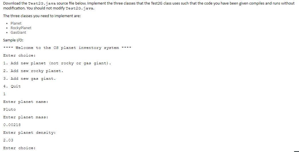 Solved Download the Test26.java source file below. Implement | Chegg.com