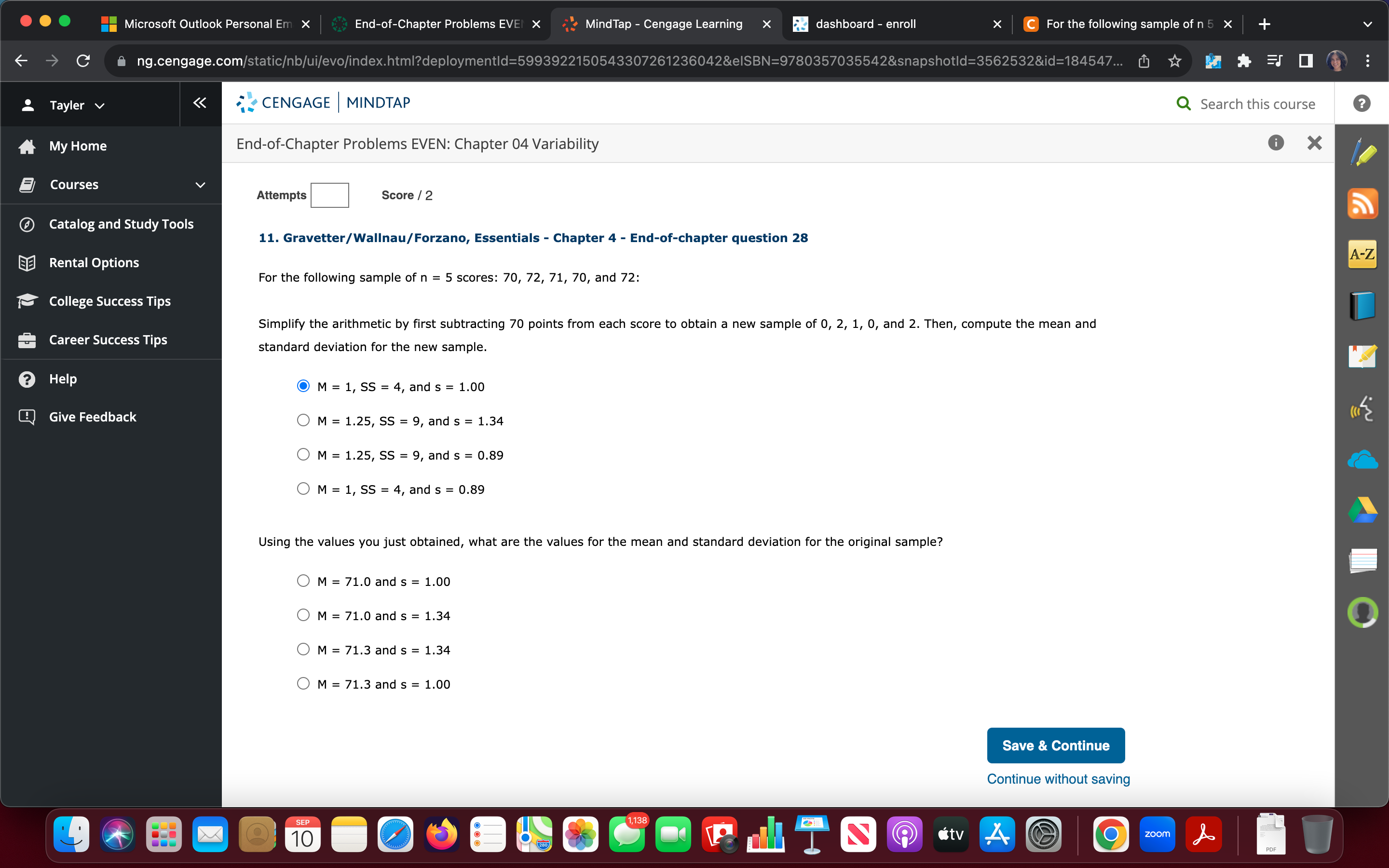 Solved Attempts Score / 2 11. Gravetter/Wallnau/Forzano, | Chegg.com Solved Attempts Score / 2 11. Gravetter/Wallnau/Forzano, | Chegg.com