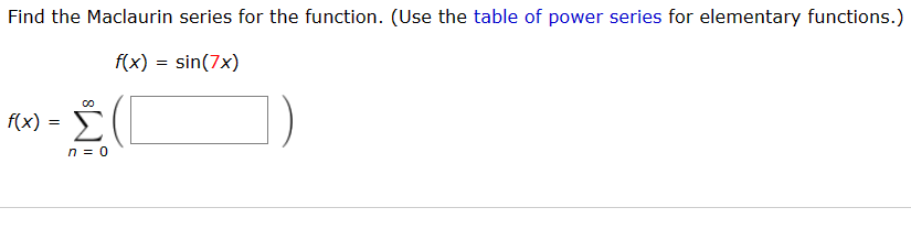 Solved Find the Maclaurin series for the function. (Use the | Chegg.com