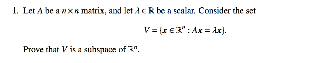 Solved 1. Let A be a nxn matrix, and let ER be a scalar. | Chegg.com