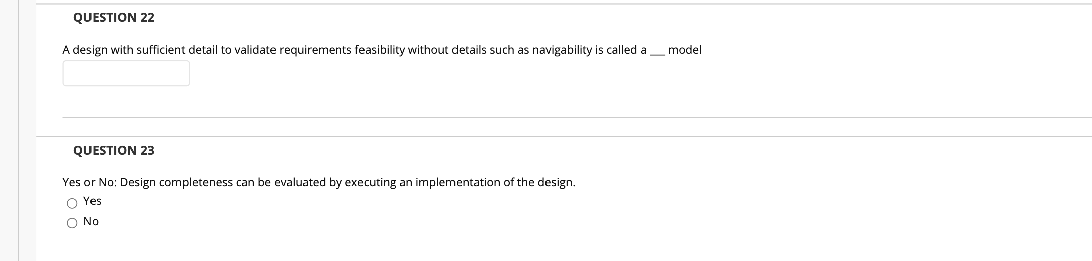 Solved QUESTION 22 A design with sufficient detail to | Chegg.com