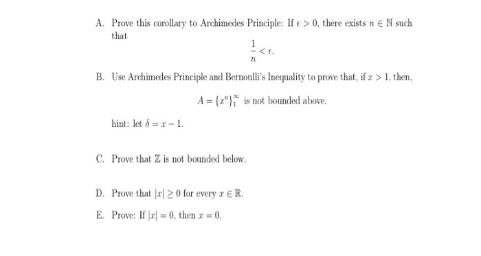 Solved A. Prove this corollary to Archimedes Principle: I>0, | Chegg.com