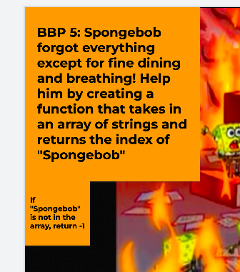 Solved BBP 5: Spongebob forgot everything except for fine | Chegg.com