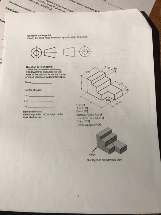 Solved Name: Course/Section: Question 1: Two points: This is | Chegg.com
