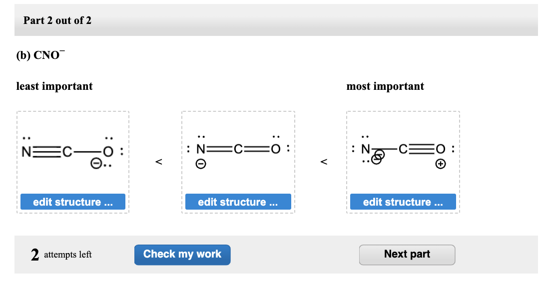 Solved Draw the three resonance structures for (a) the | Chegg.com