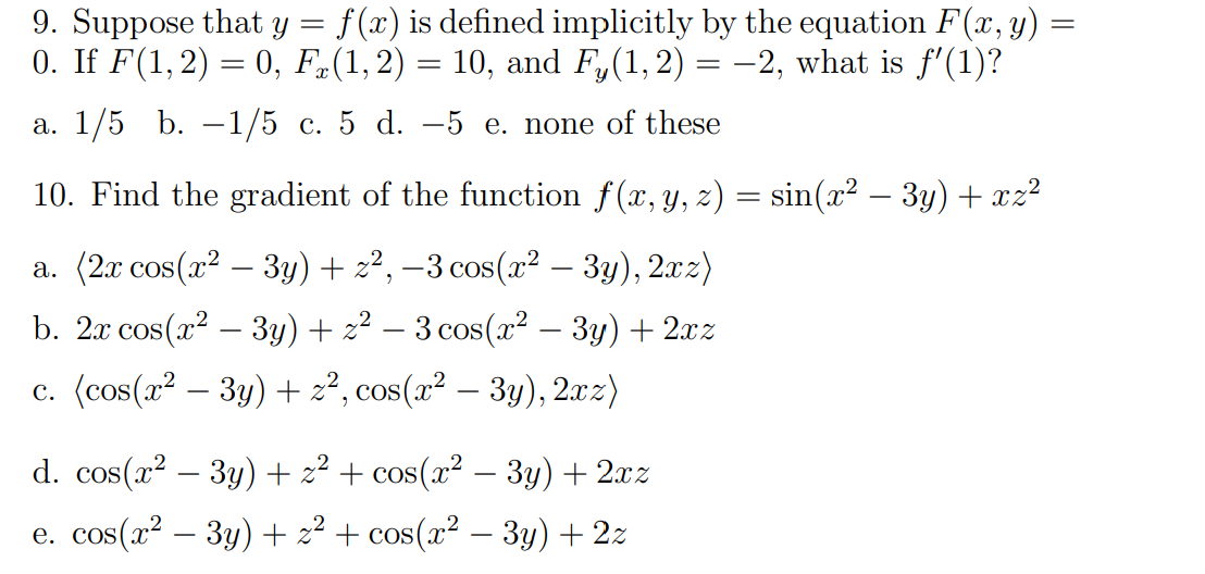 Solved 9. Suppose that y = f(x) is defined implicitly by the | Chegg.com