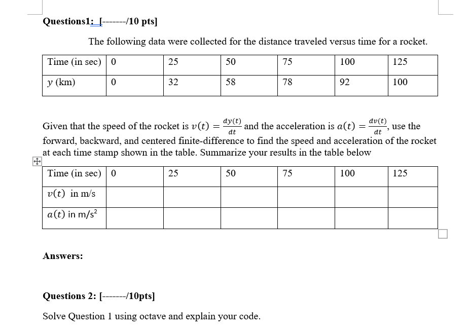 Solved Questions 2: [-------/10pts]Solve Question 1 ﻿using | Chegg.com