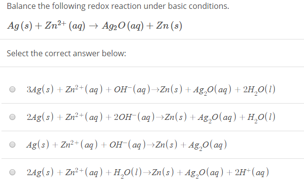 Balancing Redox Reactions In Acidic And Basic Conditions