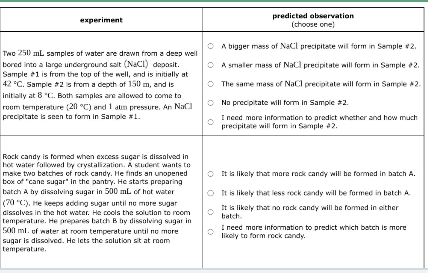 Solved Predict what will be observed in each experiment | Chegg.com