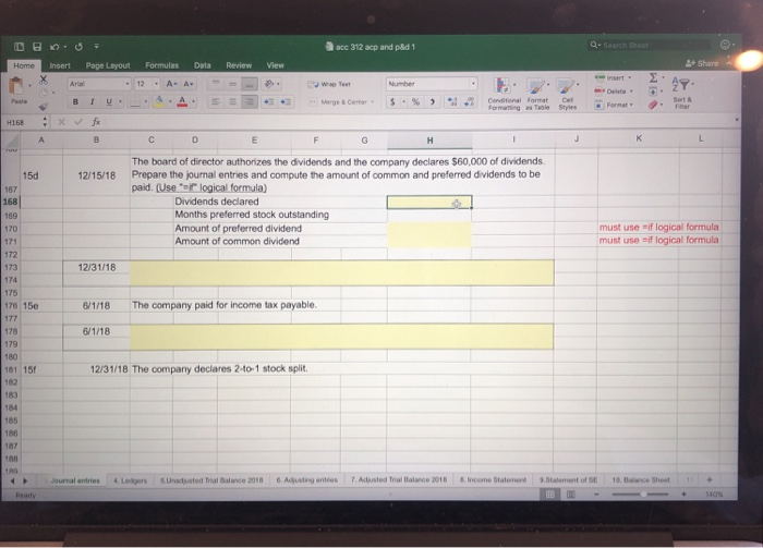 Record the journal entries for 15d, 15e, and 15f | Chegg.com