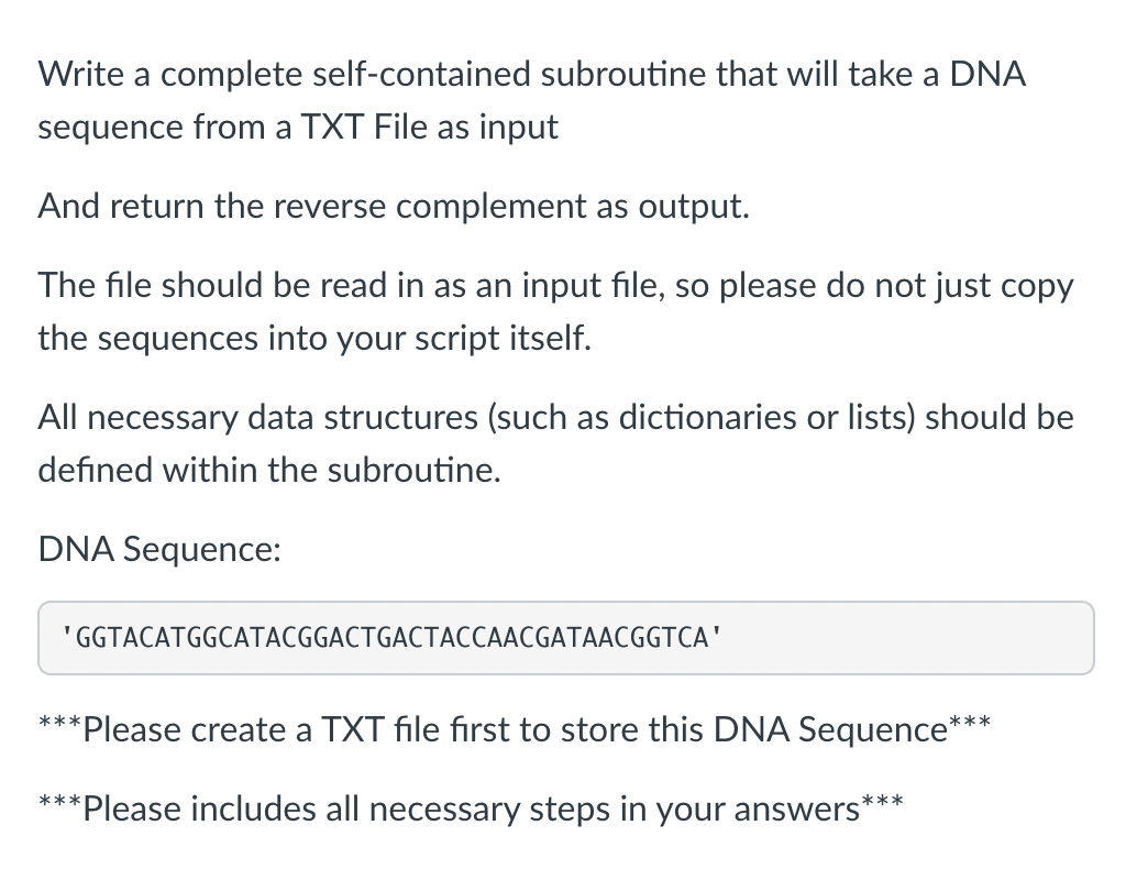Solved Write a complete self-contained subroutine that will | Chegg.com