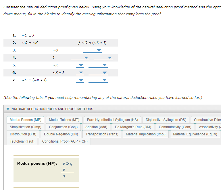 Solved Consider the natural deduction proof given below. | Chegg.com