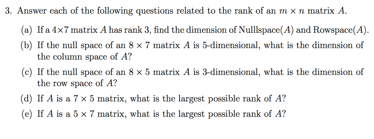 Solved 3. Answer each of the following questions related to | Chegg.com