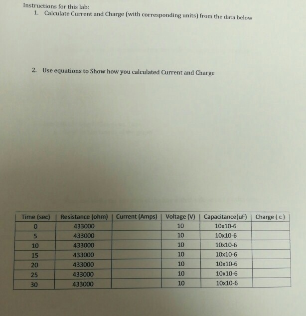 Solved 3 Using Excel Graph Current vs. Time a Explain the | Chegg.com
