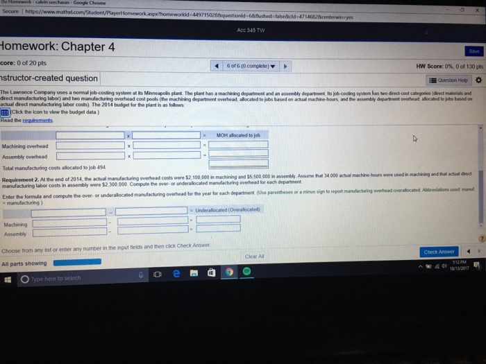 Secure https//www Acc 345 TW Homework: Chapter 4 | Chegg.com