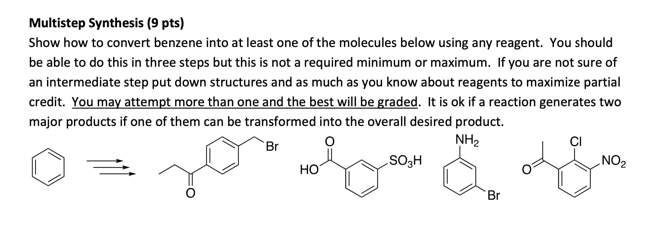 Solved Multistep Synthesis (9 ﻿pts)Show how to convert | Chegg.com