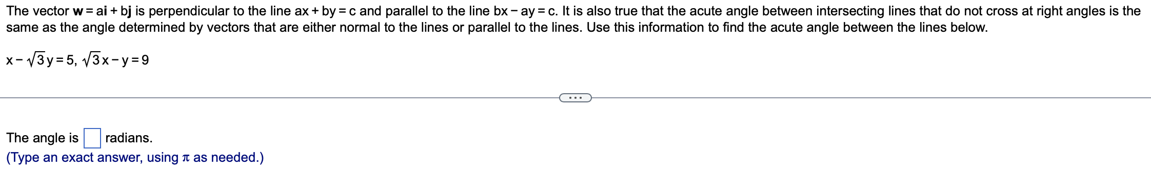 Solved The vector v=aa+bj is parallel to the line bx−ay=c. | Chegg.com