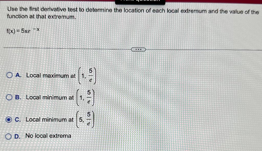 Solved Find the location and value of each local extremum | Chegg.com