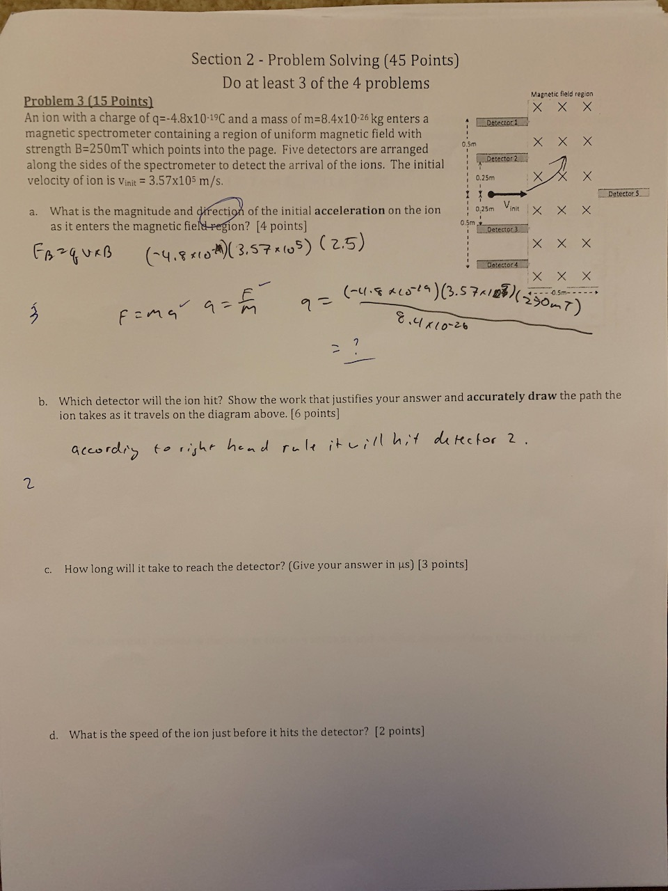 Solved Magnetic field region IX X X Section 2 - Problem | Chegg.com
