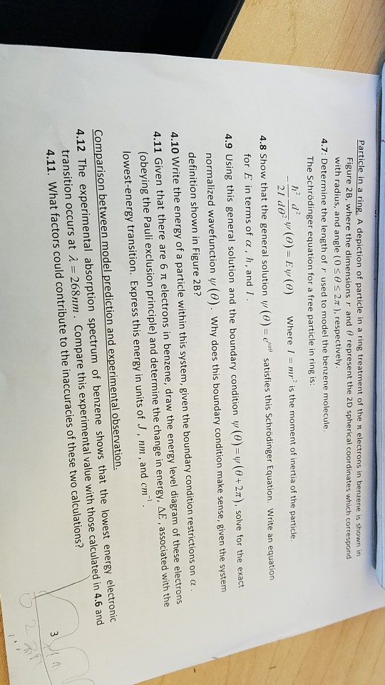 Particle in a ring. A depiction of particle in a ring | Chegg.com