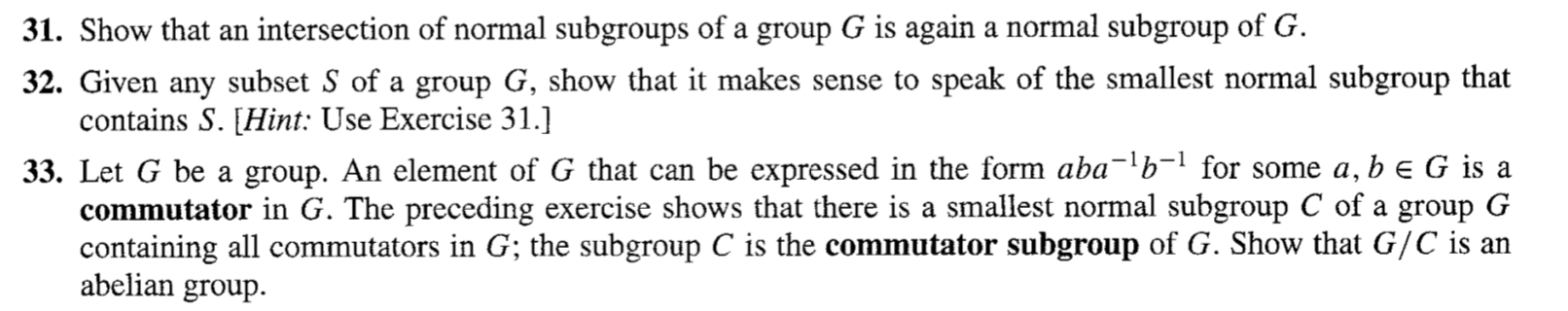 Solved 31. Show that an intersection of normal subgroups of | Chegg.com