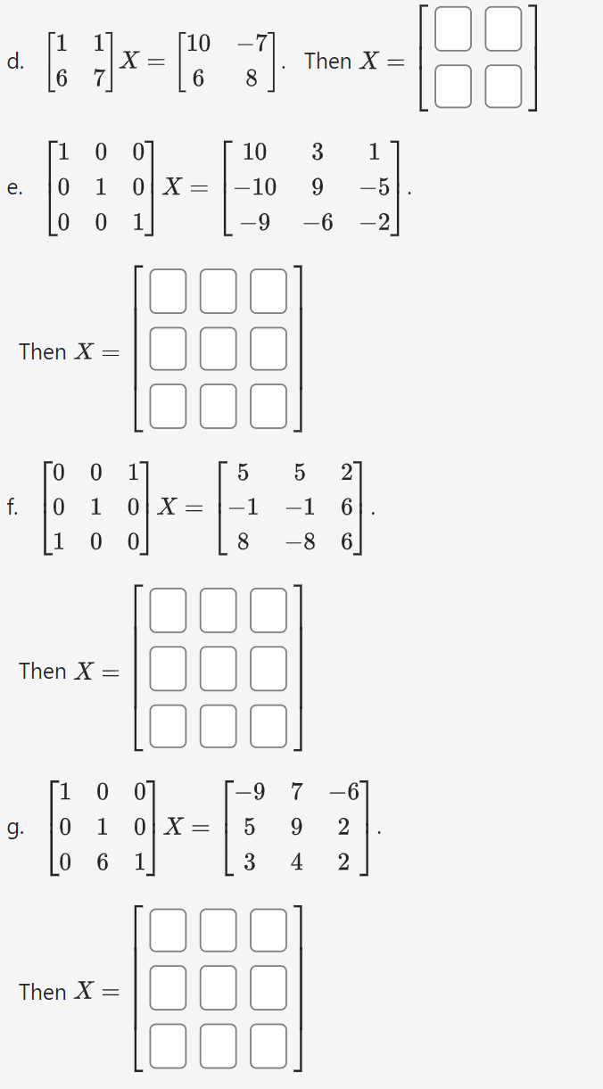Solved [1617]X=[106−78]. Then | Chegg.com