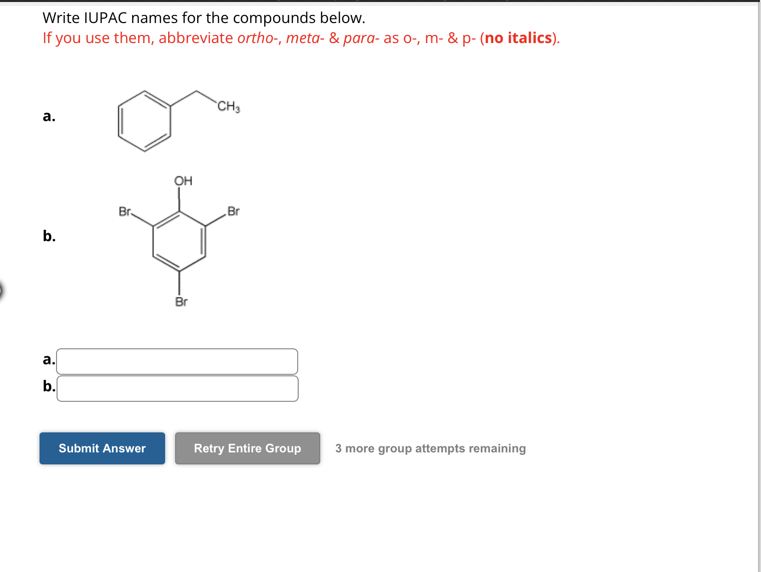 Solved Write IUPAC names for the compounds below. If you use | Chegg.com