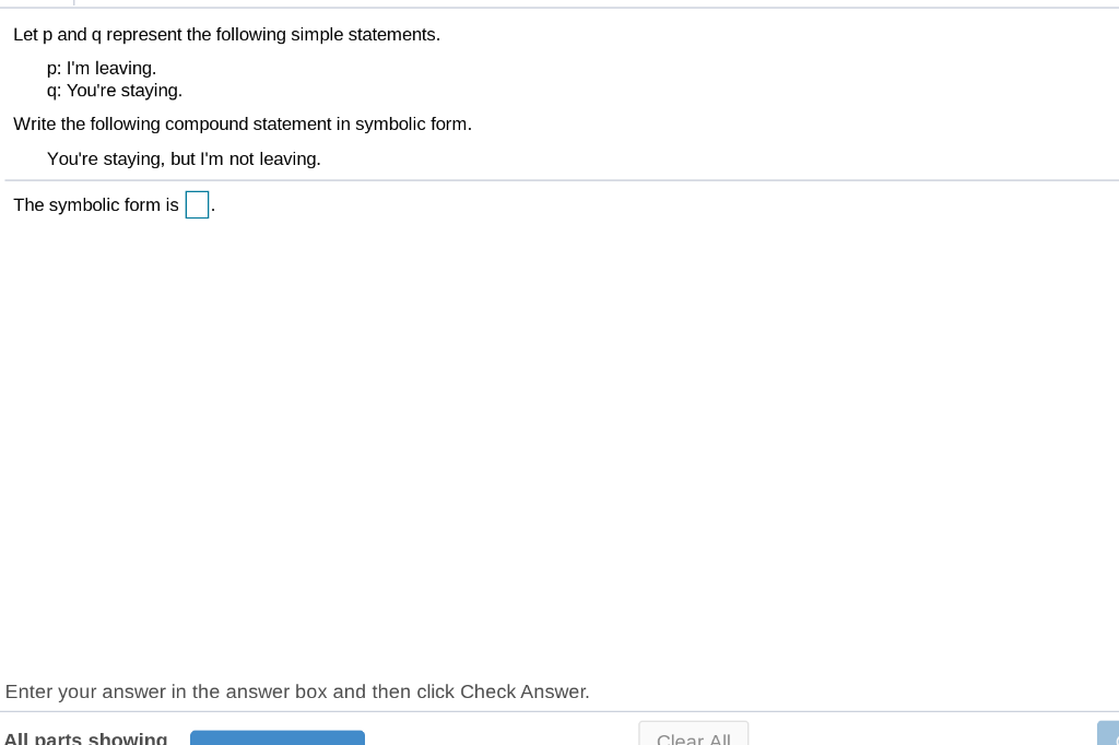 Solved Let p and q represent the following simple | Chegg.com