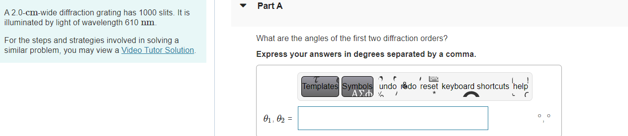 Solved A 2 0 Cm Wide Diffraction Grating Has 1000 Slits It