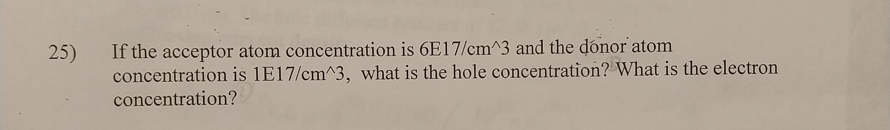Solved If the acceptor atom concentration is 6E17/cm∧3 and | Chegg.com