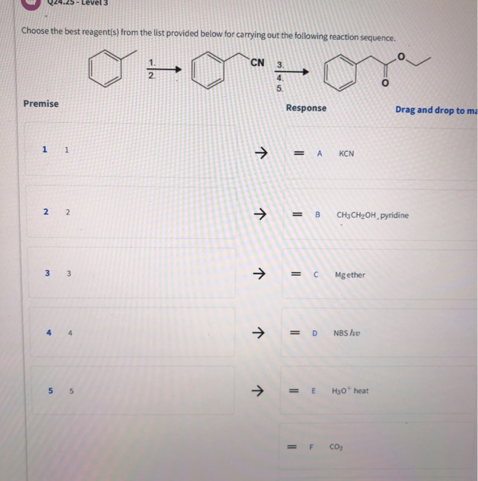 Solved Choose the best reagent from the list provided below | Chegg.com