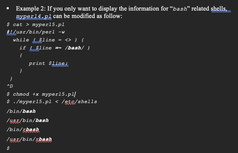 Problem 1: Please use myper15.pl in example 2 | Chegg.com