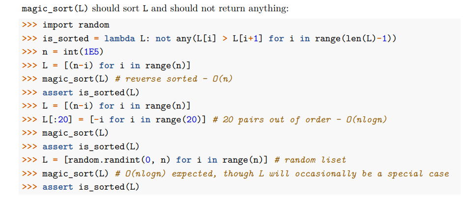 Solved General Purpose Sorting Algorithms Like Pythons 