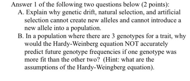 Solved Answer 1 of the following two questions below ( 2 | Chegg.com
