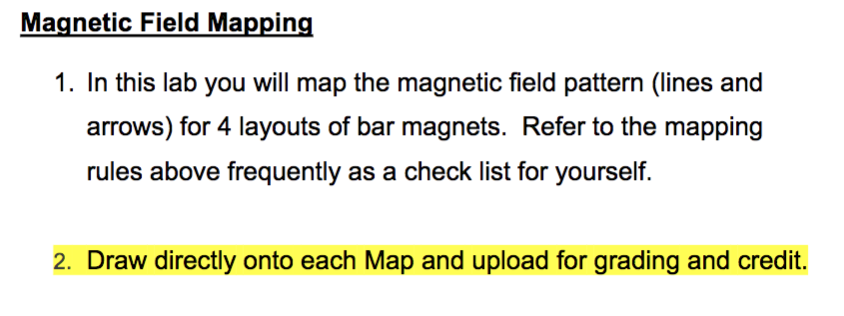 Solved Magnetic Field Mapping 1. In this lab you will map | Chegg.com
