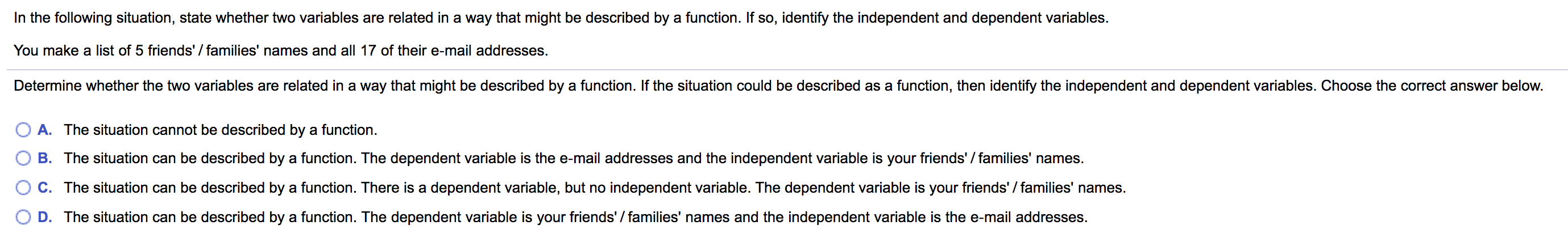 Solved In the following situation, state whether two | Chegg.com