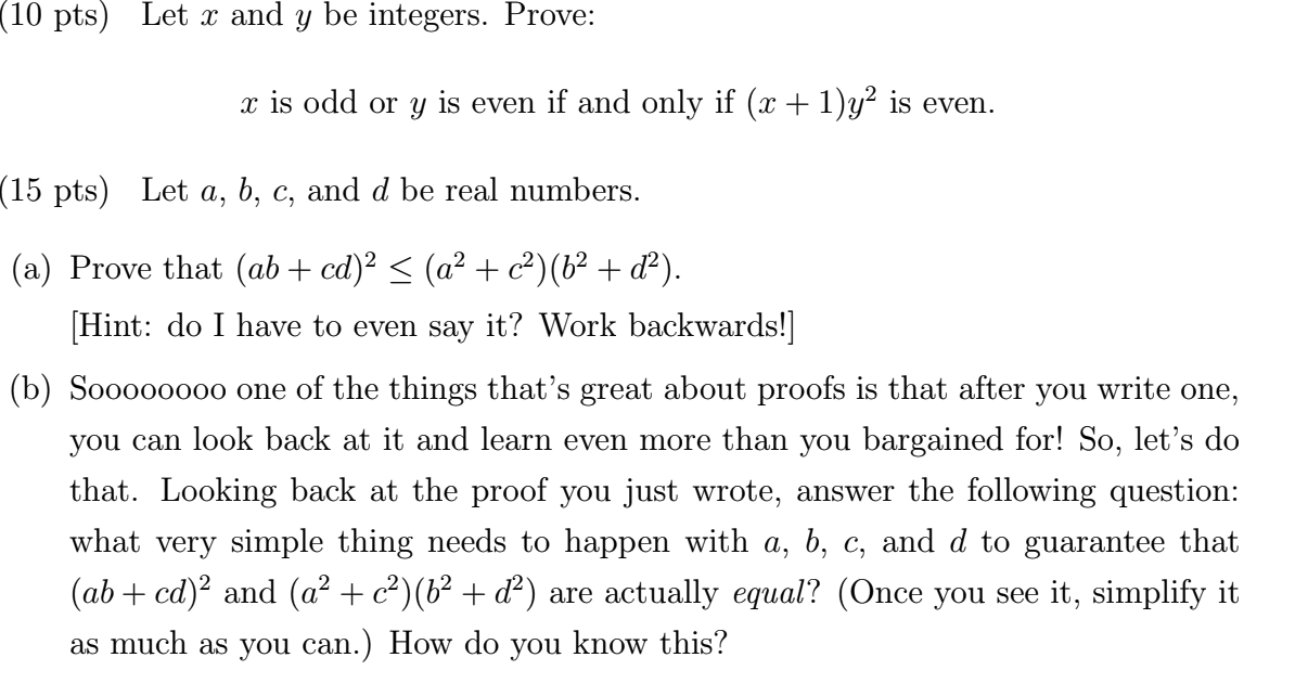 Solved 10 pts) Let x and y be integers. Prove: x is odd or y | Chegg.com