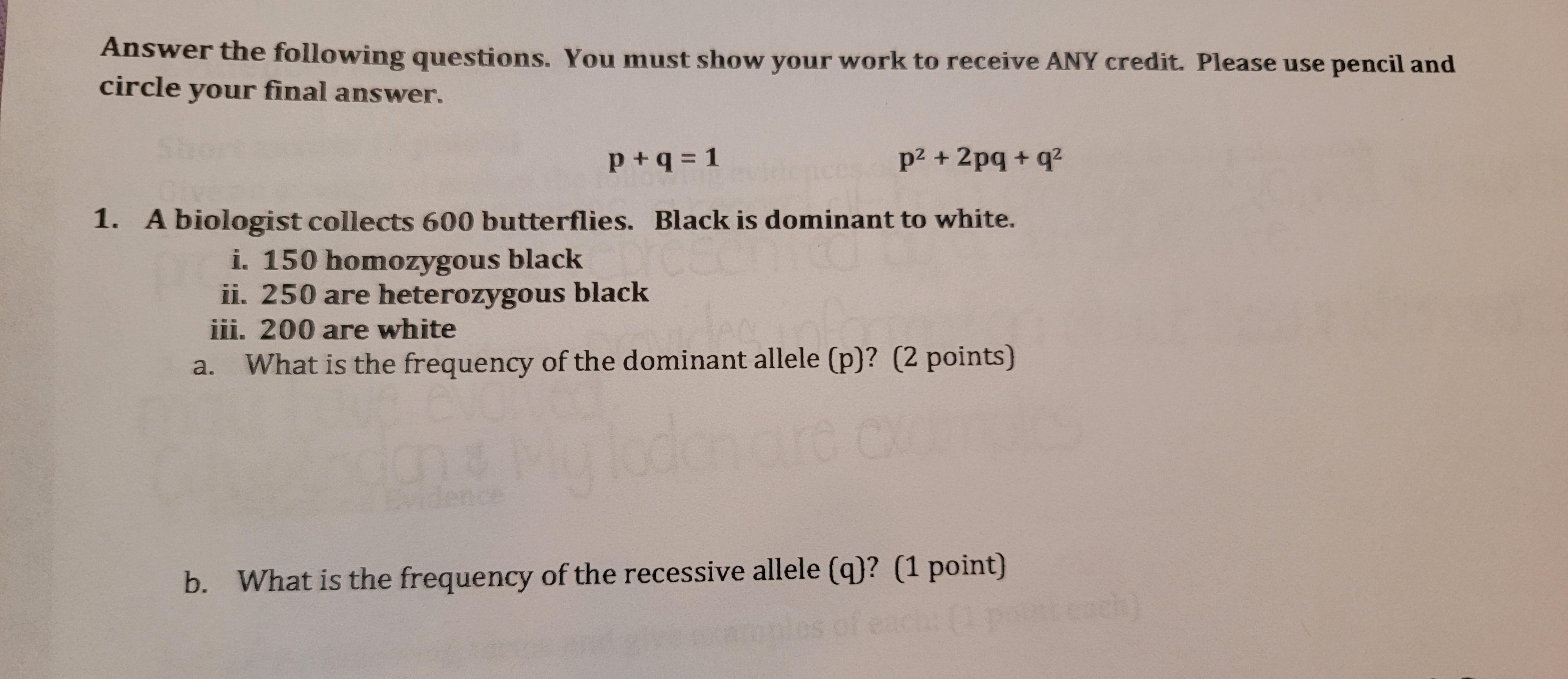 Answer the following questions. You must show your | Chegg.com