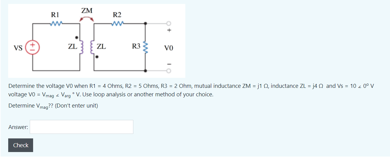 Solved Determine the voltage V0 when | Chegg.com