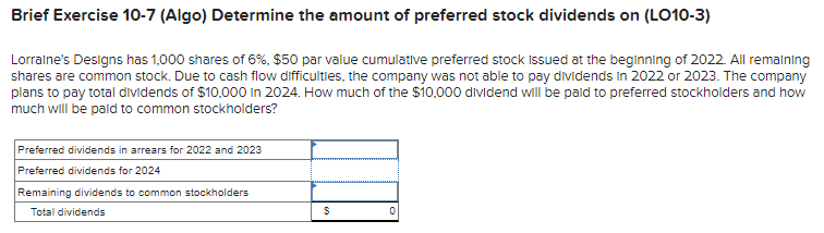 Solved Brief Exercise 10-7 (Algo) Determine the amount of | Chegg.com