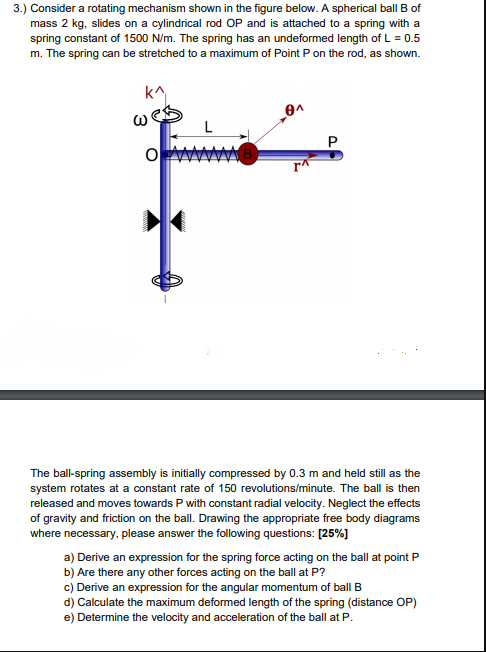 3.) Consider a rotating mechanism shown in the figure | Chegg.com