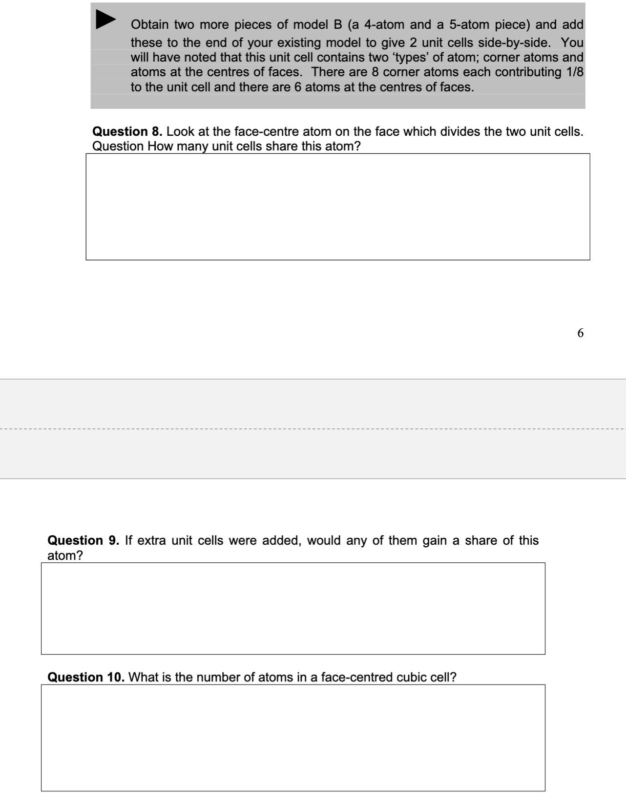 Solved Obtain two more pieces of model B (a 4-atom and a | Chegg.com